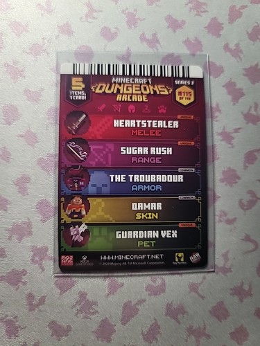 Minecraft Dungeons Arcade Series 3 (#115 Hero: Qamar) Holofoil Card | eBay