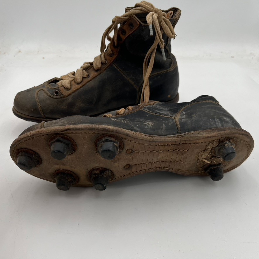 Antique Leather Men’s Football Cleats Boots Vintage For Decoration Two ...