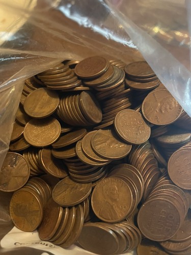 50 Wheat Lincoln Pennies Various Years. Roll 3 of a series yet to come ...