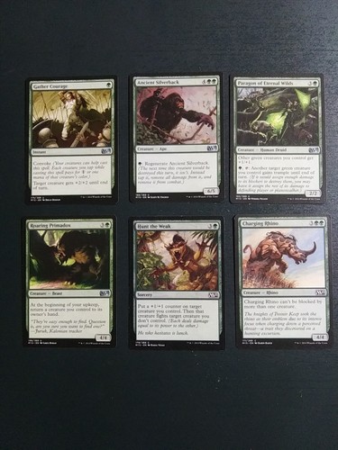 MTG Green Lot x6 Core Set 2015 LP MTG M15 Magic the Gathering All ...