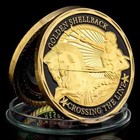 US Navy Challenge Coin Golden Shellback Crossing The Line Military ...