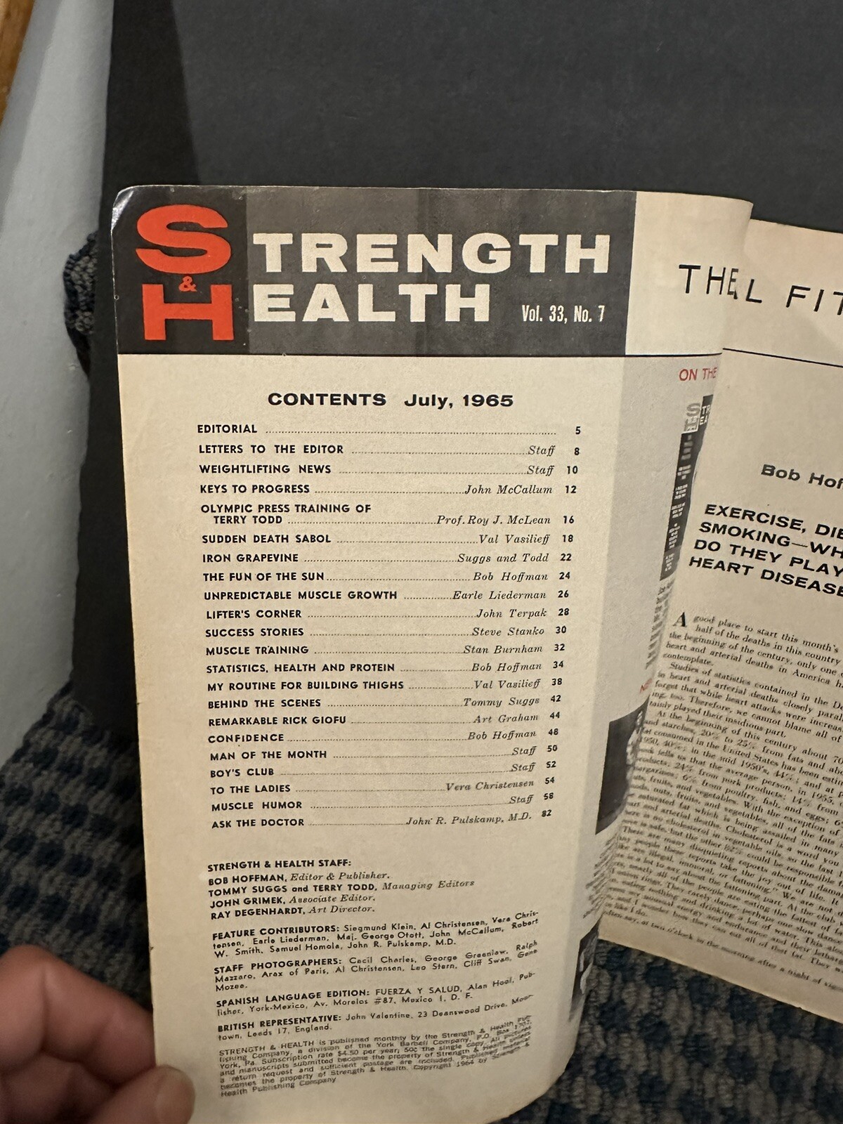 1965 July Strength & Health Magazine , Maureen Gay, Joe Abbenda (B3) | eBay