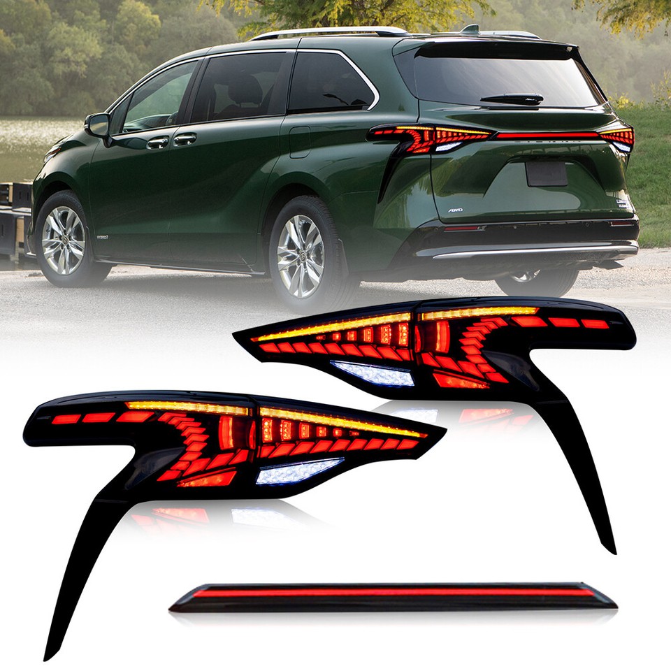 LED Sequential Tail Lights Trunk Lamp for Toyota Sienna 2021-2024 Rear ...