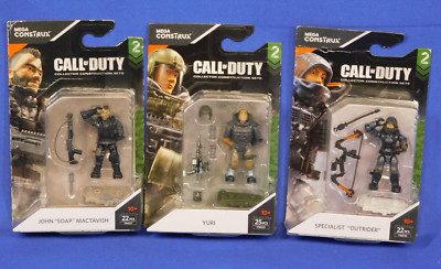 MEGA CONSTRUX CALL OF DUTY JOHN SOAP MACTAVISH, YURI, OUTRIDER SERIES 2 ...