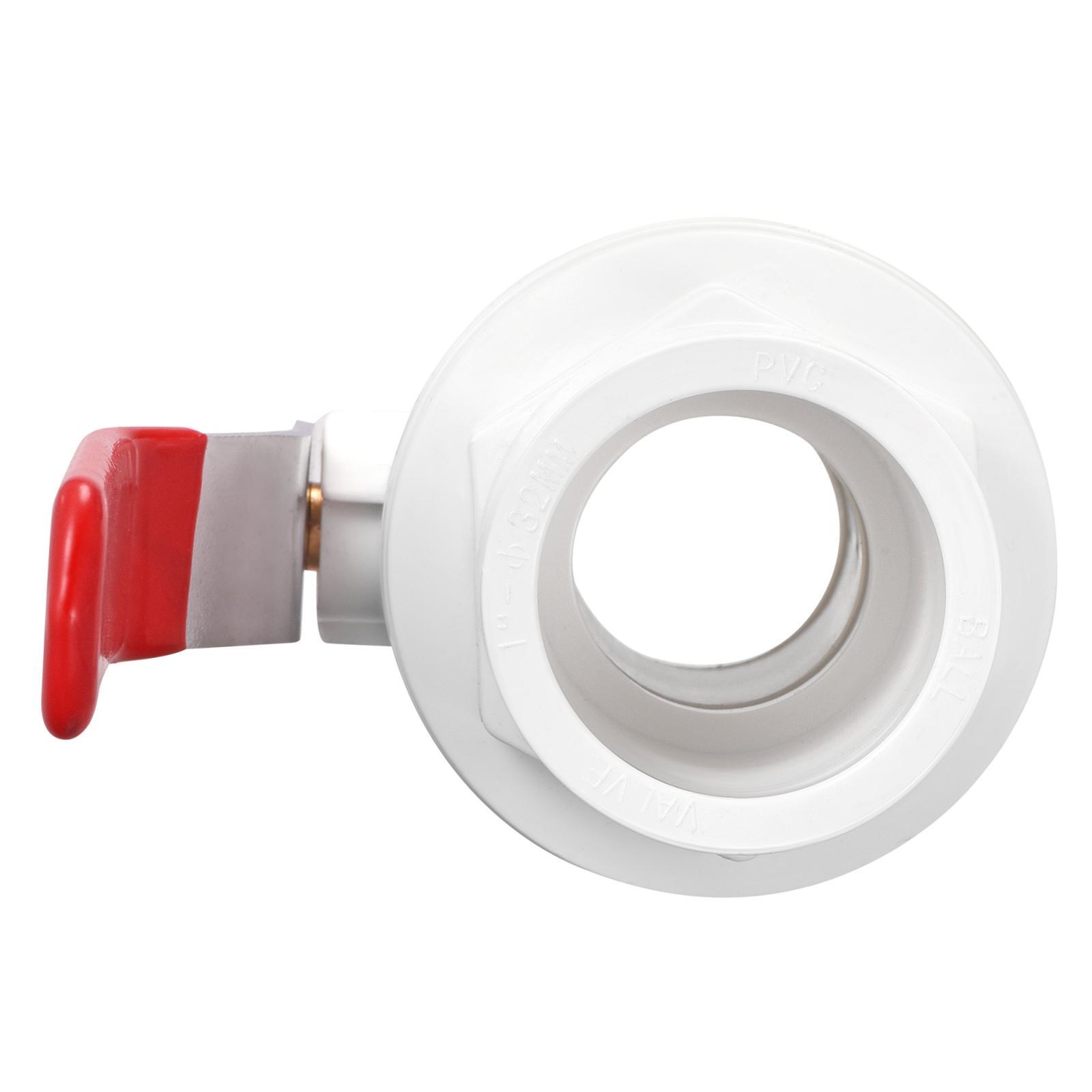 PVC Ball Valve Solvent Weld 32mm Water Pipe Socket End Shut off Valve ...