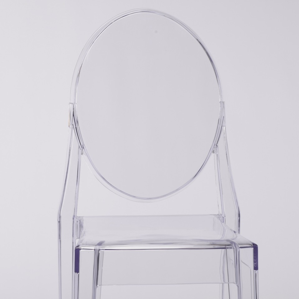 CLEAR GHOST TRANSPARENT MODERN PLASTIC DINING CHAIR / VANITY DRESSING ...