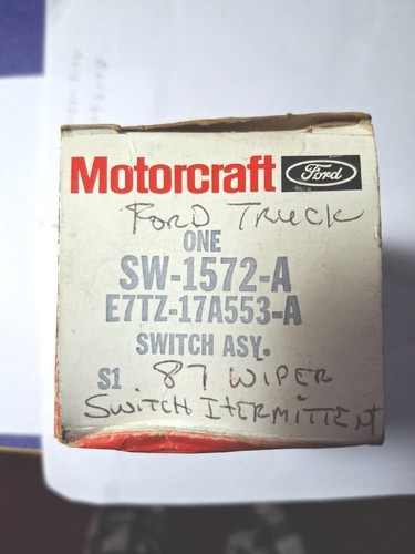 Windshield Wiper Switch Motorcraft NOS PARTNUMBER SW-1572-A FORD TRUCKS ...