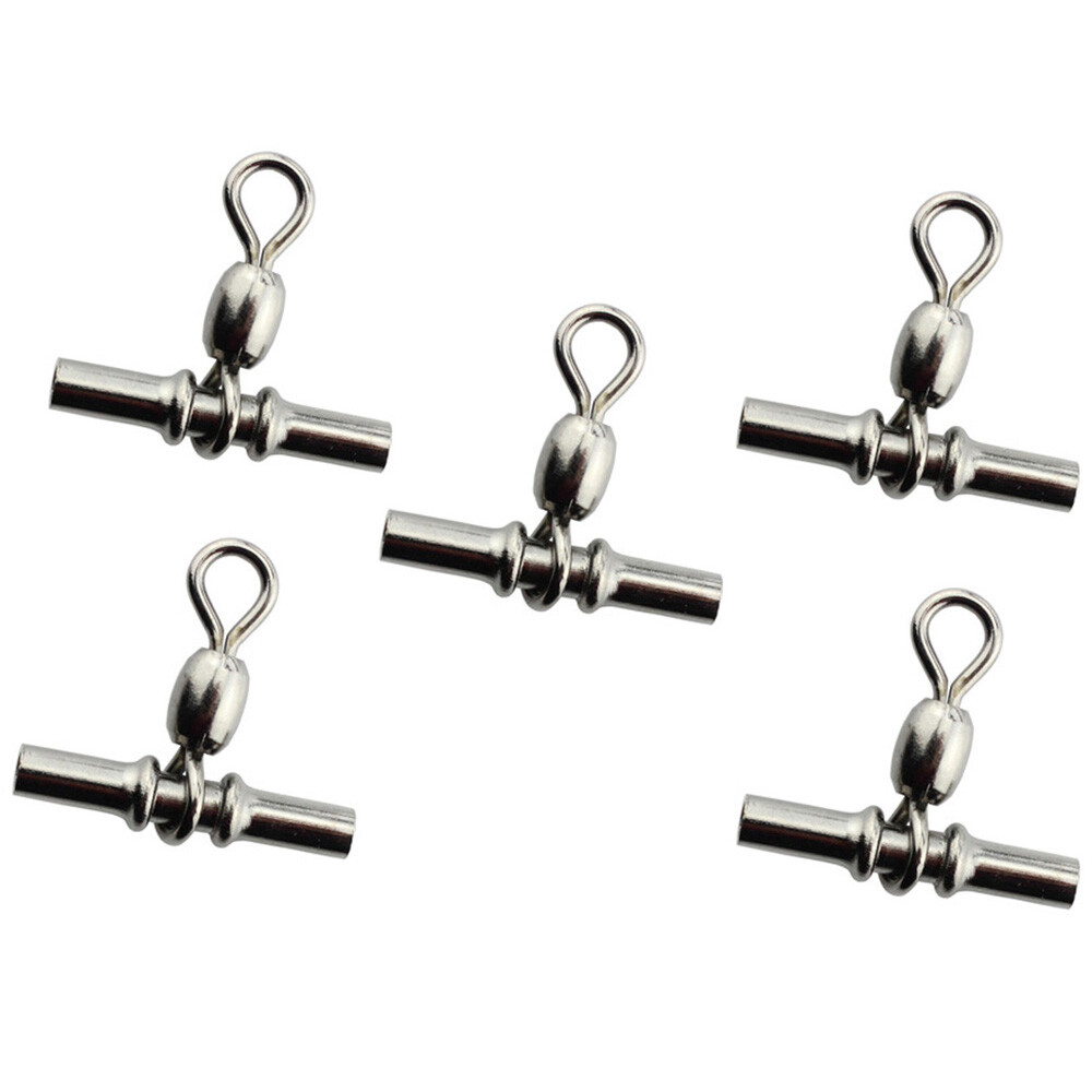30pc Crimp Swivel Cross line 3 Way Barrel Fishing Swivel Triple ...