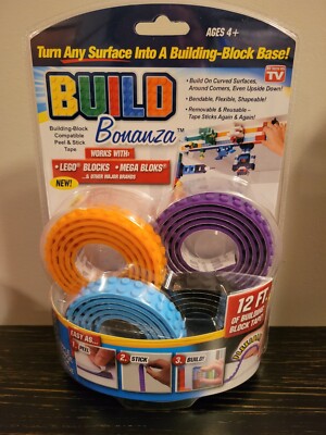 *NEW*12 Feet Building Block ~Peel & Stick Tape~ Bonanza Works With All ...