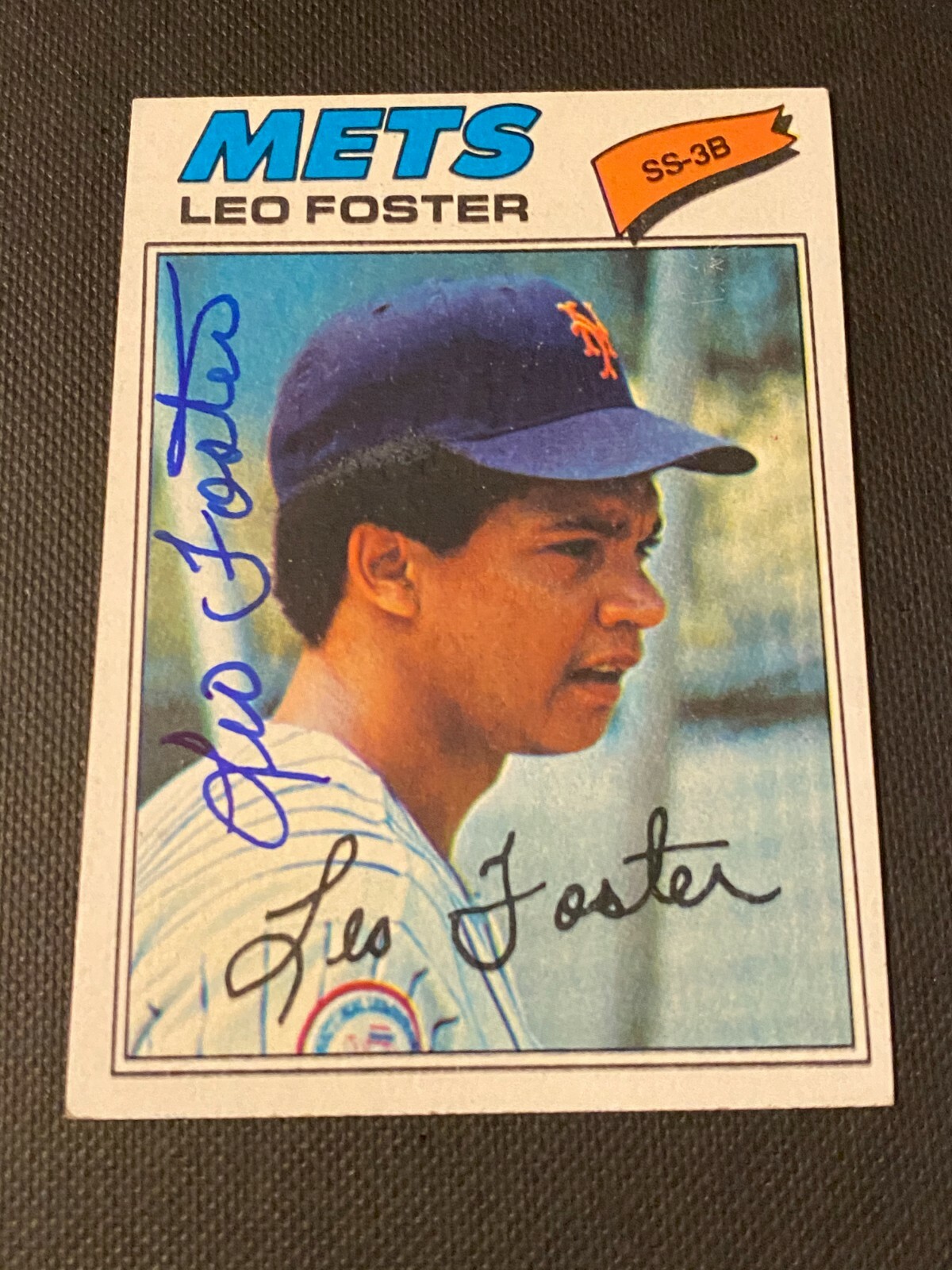 Leo Foster Signed 1977 Topps Card Auto New York Mets Autograph Baseball ...