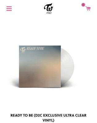 Twice READY TO BE (D2C EXCLUSIVE ULTRA CLEAR VINYL) LIMITED LP w ...