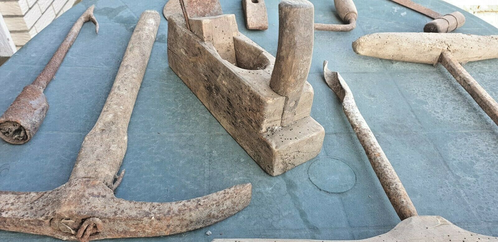 Lot of century old tools-set of 10 pcs-authentic hand tools! Great and ...