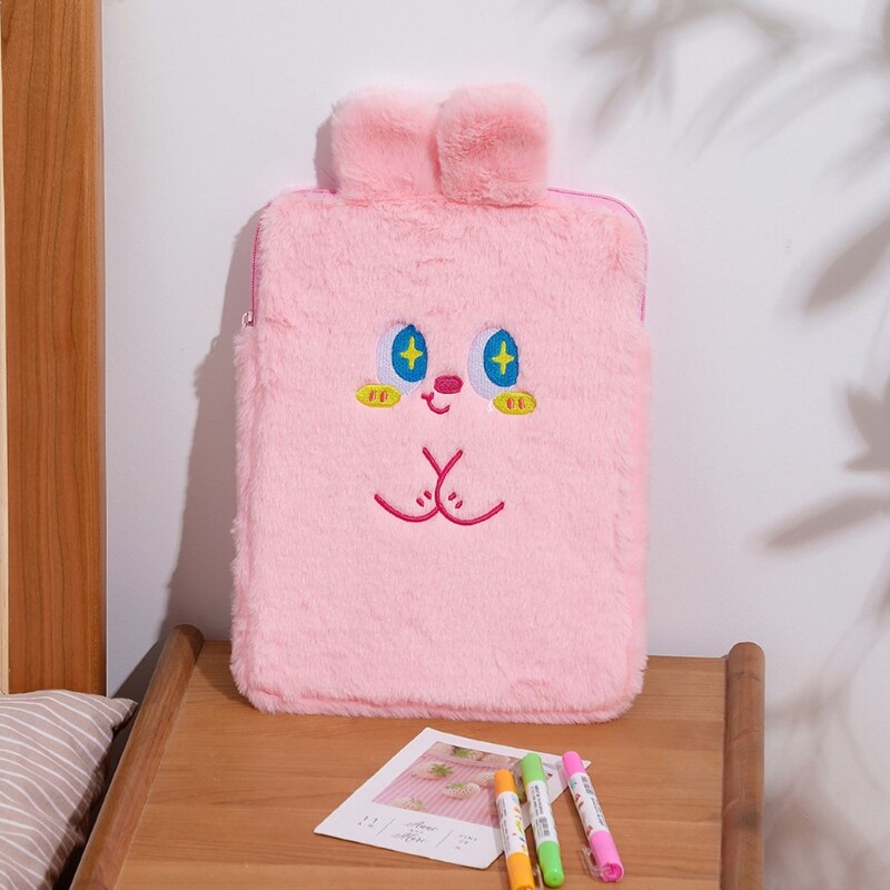 Fuzzy Bag Tablet Liner Carrying Bag for Women Fashionable Pouches for ...