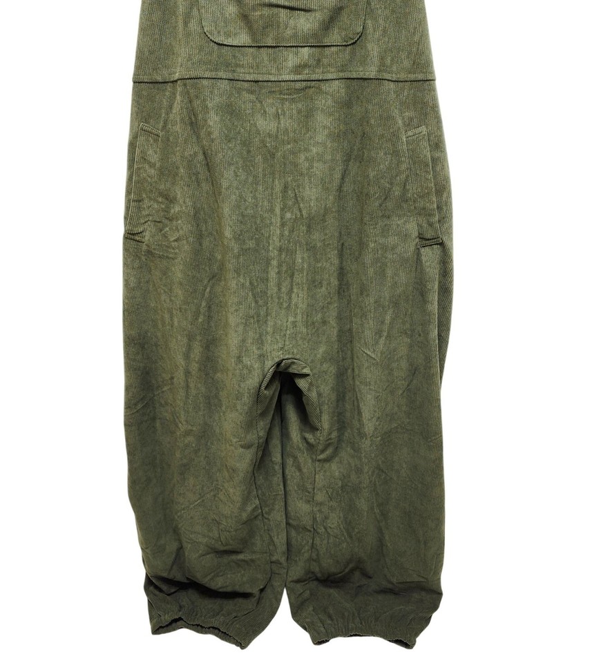 Green Corduroy Overalls Womens Size 2XL With Pockets & Adjustable ...