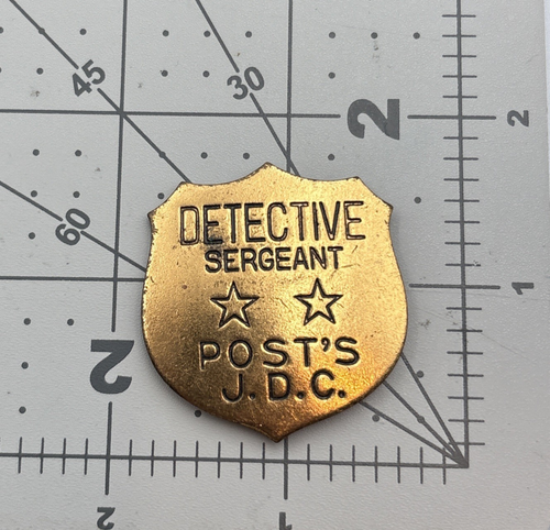 SCARCE 1930s Post Cereal Premium DETECTIVE SERGEANT JDC Pinback Badge ...