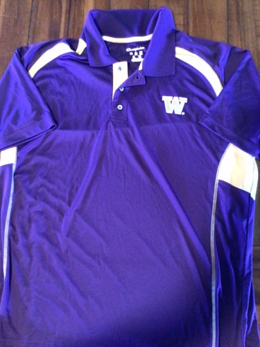 CHAMPION ELITE UW WASHINGTON HUSKIES Football POLO SHIRT MEN'S SIZE 2XL ...