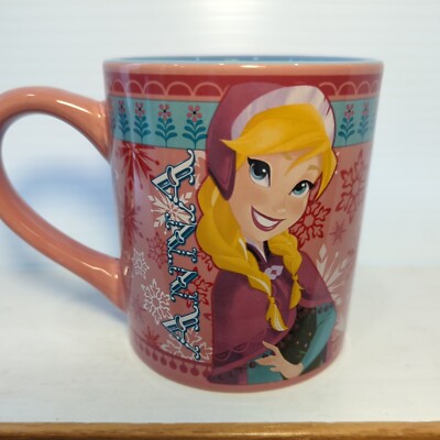 Large Disney Pink Coffee Chocolate Mug Frozen Anna EUC | eBay
