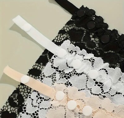 3 Pack Cami Secret Clip On Camisole Modesty Panel White Black Beige ...