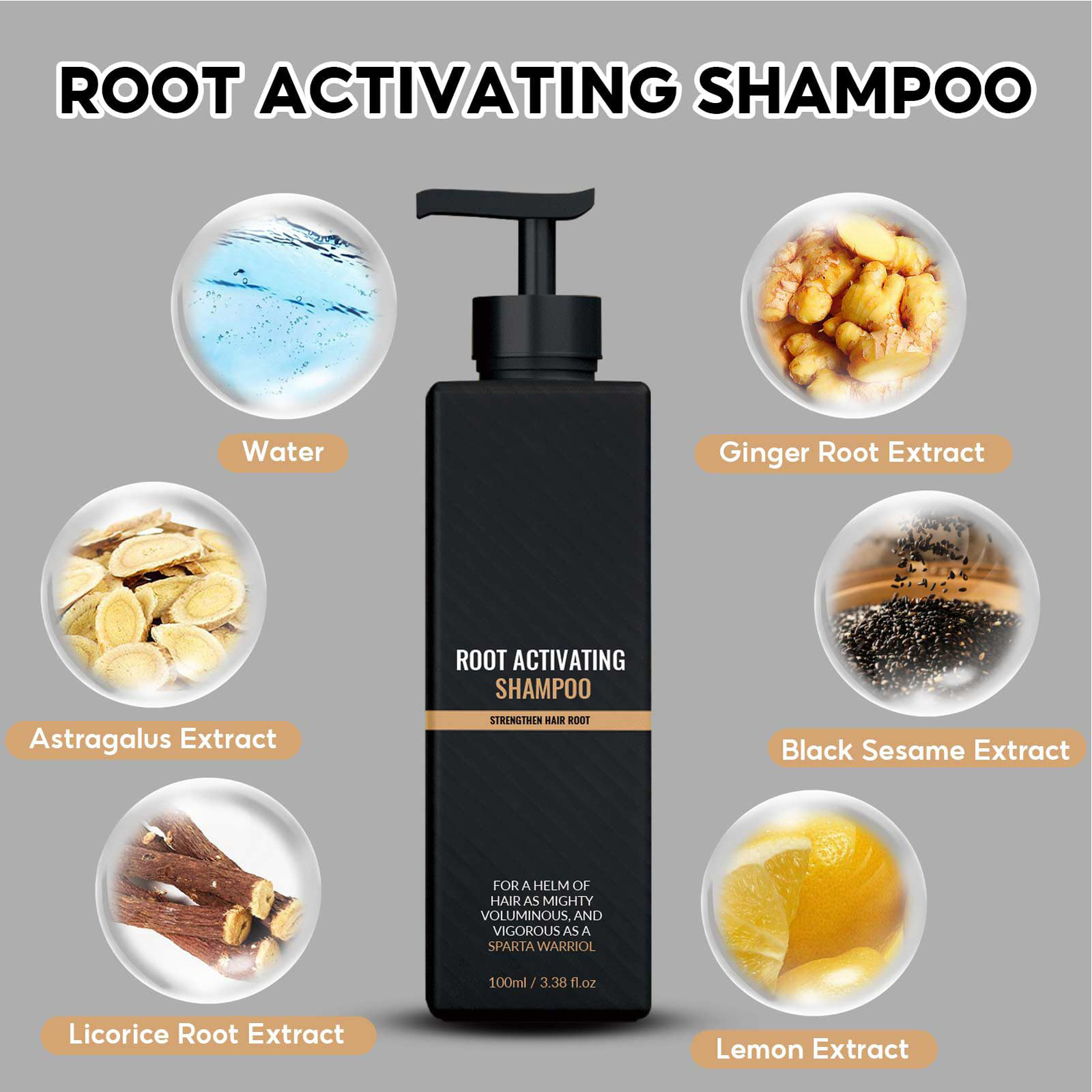 Root Activator Shampoo, SPARTAN Hair Loss Shampoo,Shampoo Root ...