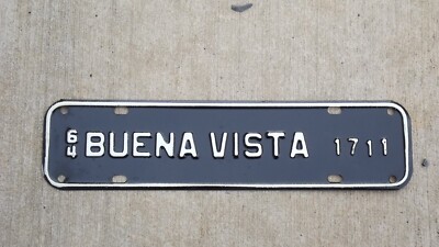 1964 Virginia Buena Vista Town City License Plate Topper Nice VA Nice ...