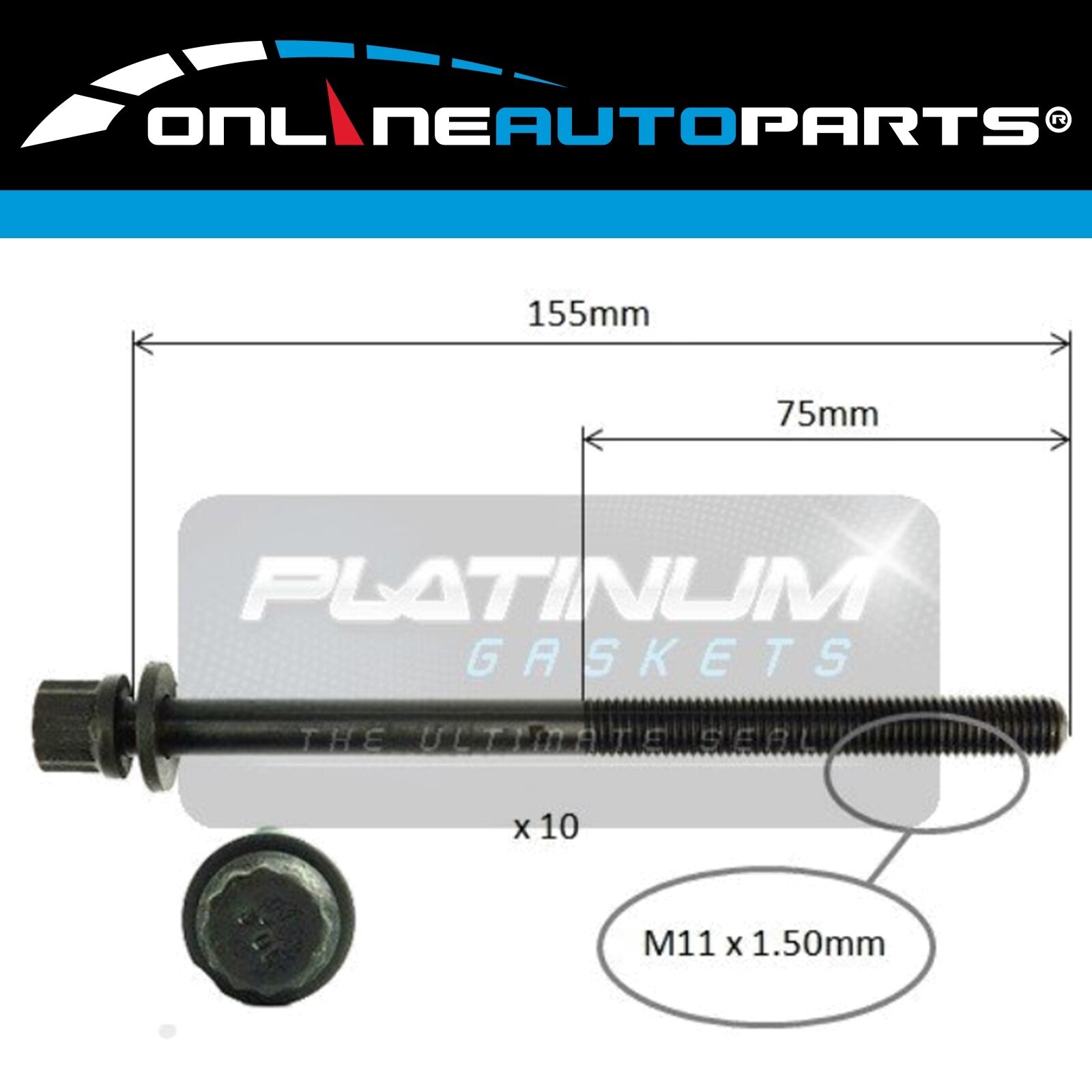 Engine Cylinder Head Bolt Set for Integra DC 4cyl 2.0L K20A2 K20A3 ...