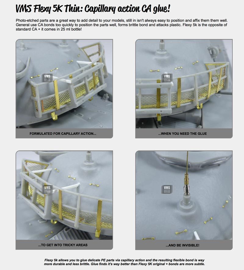VMS #CM07-PT Flexy 5K CA Glue For Photo Etch Thin Type 20ml | eBay