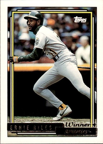 1992 Topps Ernie Riles #187 Gold Winners Oakland Athletics | eBay