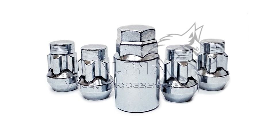 4 Chrome 7/16-20 Wheel Locks For Chevy Corvette Camaro Chevelle SS ...