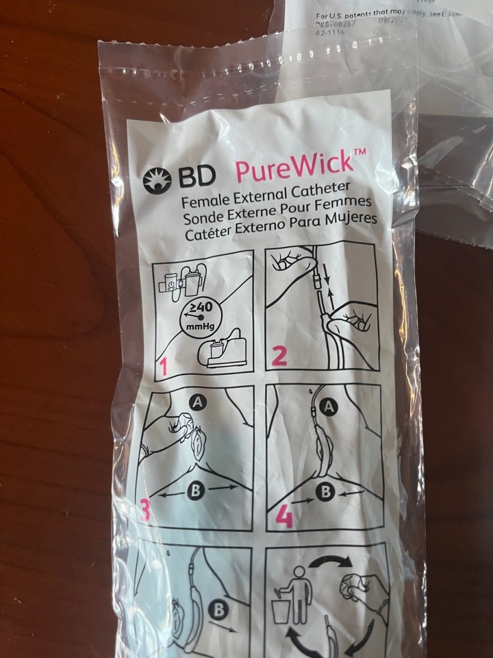 20 Count BD PureWick Female External Catheters PWFX30 Individually ...
