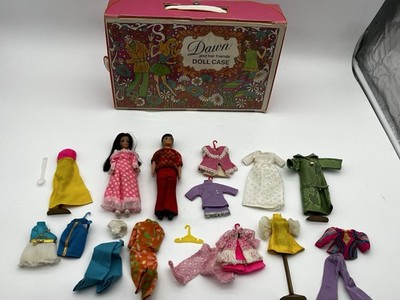 Vintage 1970 Topper Brunette Dawn & Gary Doll W/ Case And 13 Groovy ...