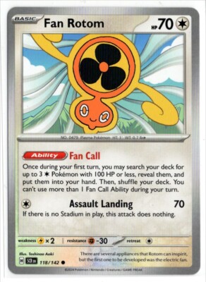 Pokemon Stellar Crown 118/142 Fan Rotom | eBay