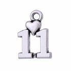 Hot20pcs Antique Heart Shape Love Number 10 11 12 Birthday ...