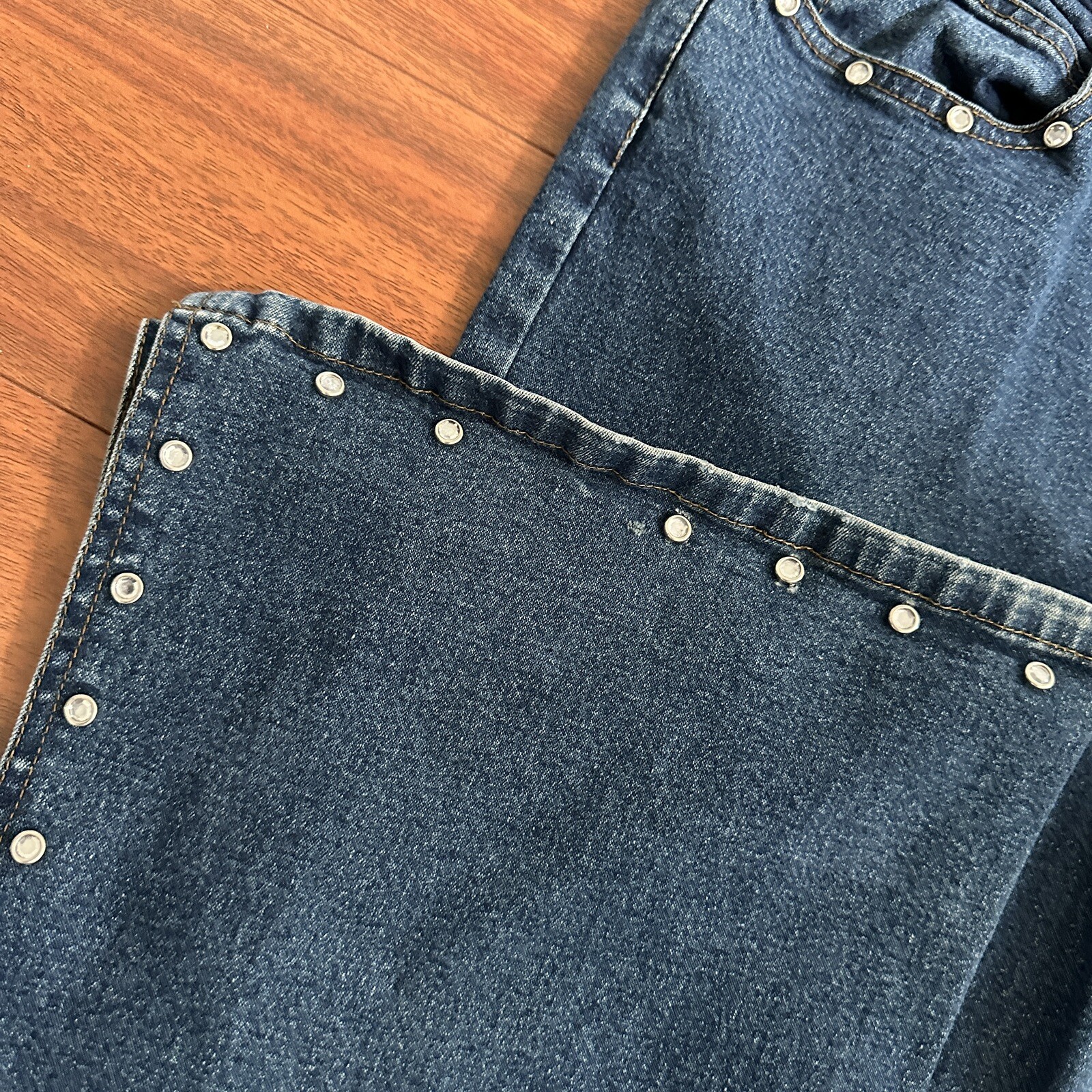 Y2k vintage 90’s Mudd Lizzie McGuire flare gem denim … - Gem