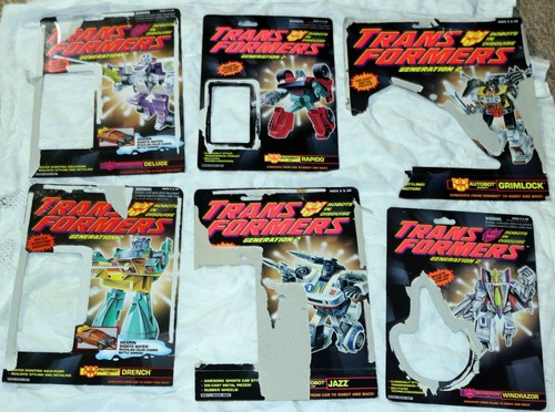 Lot of 6 Generation 2 Transformers Back Cards | eBay