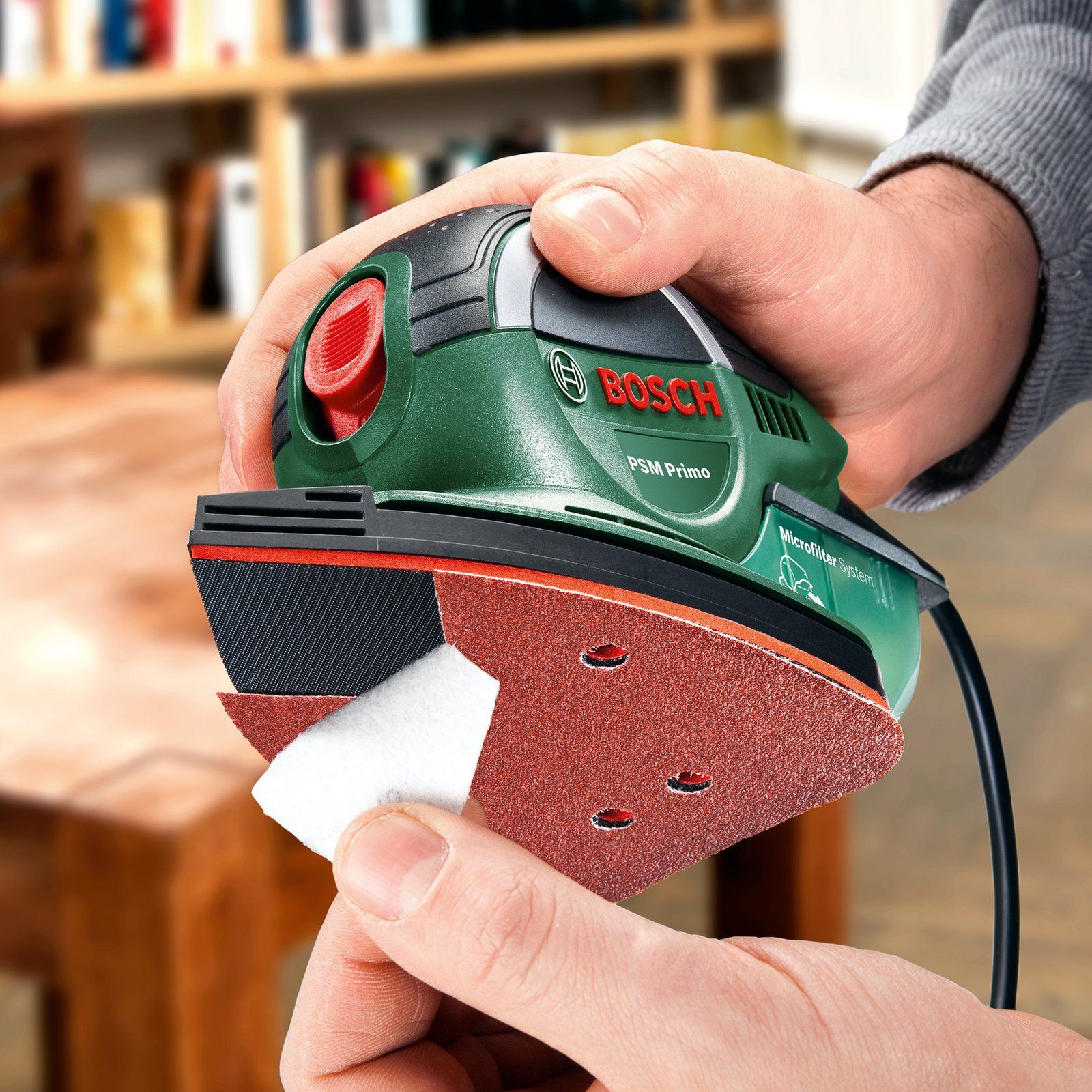 Bosch 50 W Electric Detail Palm Mouse Sander Compact Kit with Sandpaper ...