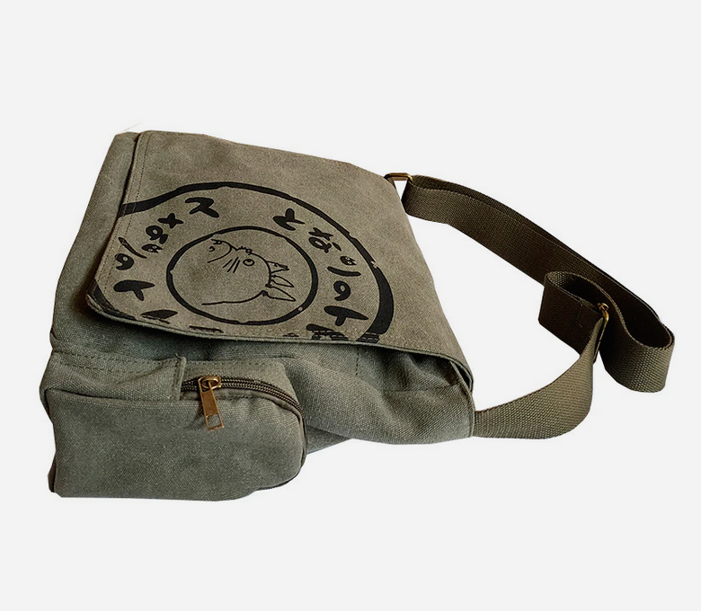 Studio Ghibli My Neighbor Totoro Gray Crossbody Grey Messenger Tote Bag ...