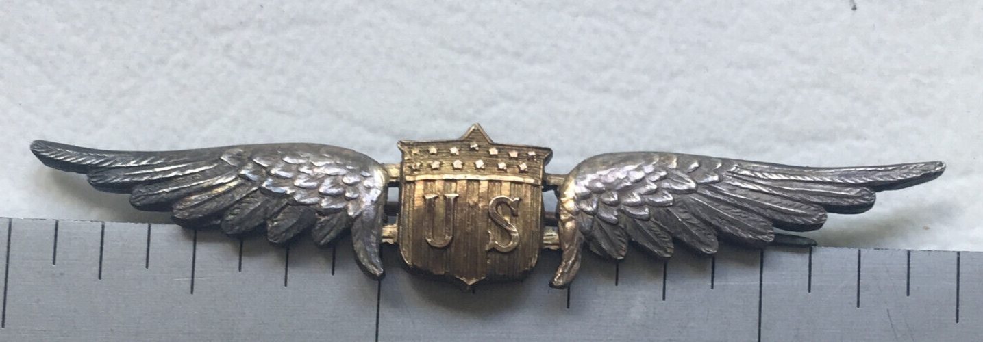 Rare US Army Air Corps WWI Wings of Cast Silver & Gold Plated | eBay