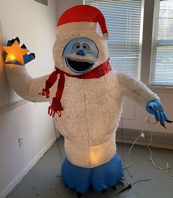 Gemmy RARE 6’ BUMBLE Rudolph The Red Nose Reindeer Christmas Inflatable ...