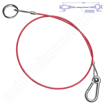 Abrissleine Fangseil Abrissseil 0,8m 80cm mit Karabinerhaken in Anl. an ...