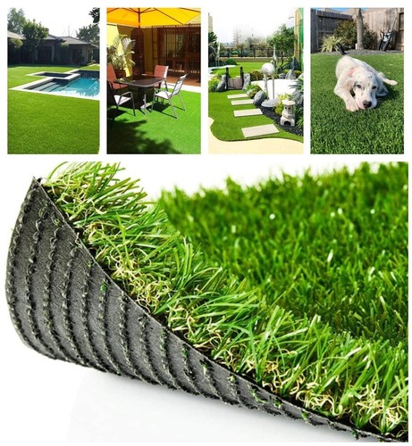 Deluxe Realistic Artificial Grass Turf 3.3FTX5FT, 70 oz Face Weight ...