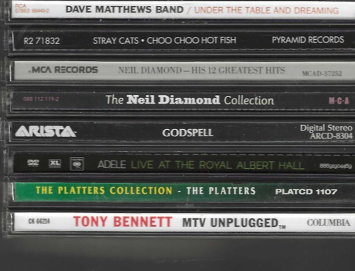 LOT OF 38 CDs VARIOUS GENRES: ALISON KRAUSS, STRAY CATS, NEIL DIAMOND ...