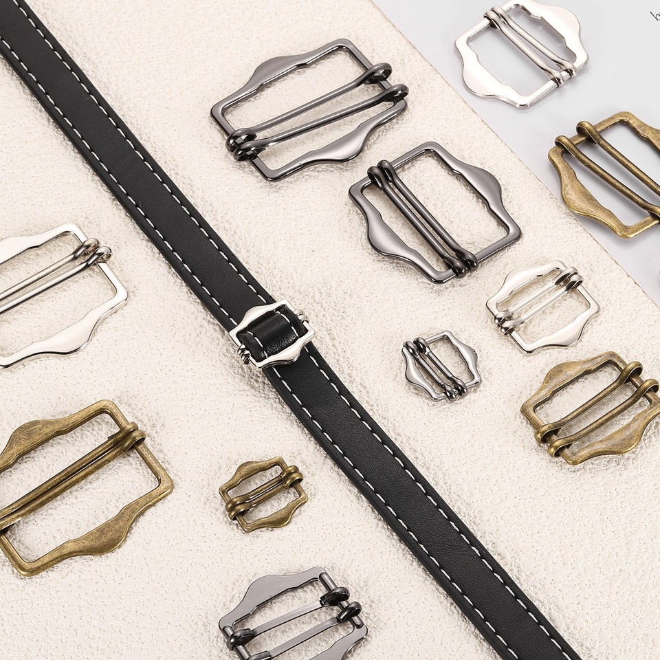 8Pcs Metal Slide Buckles, 15mm Webbing Strap Roller Pin Adjuster, Dim ...