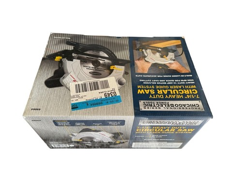 Chicago Electric 7 1/4" Circular Saw 69064 Electric Corded 12 Amp Laser ...