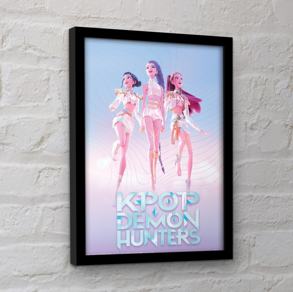K-Pop Demon Hunters Huntrix - Official 30 x 40cm Framed Collector Wall ...