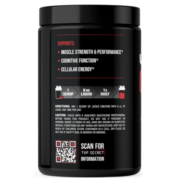 JOCKO Creatine Monohydrate Powder 400 Grams 16 Ounces Unflavored 90 ...