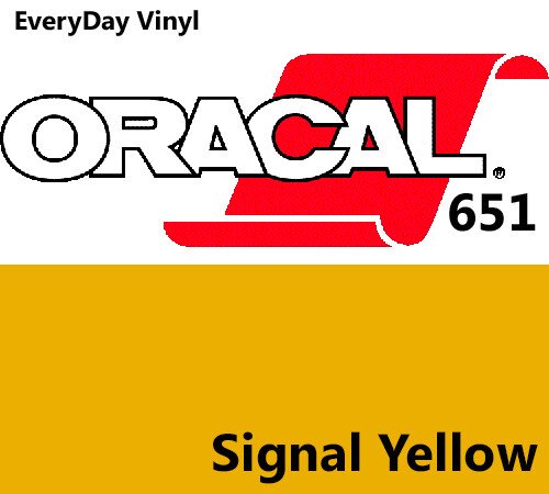12"x5' - Signal Yellow -Oracal 651-shiny Adhesive Vinyl-Craft Hobby ...