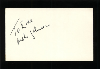Arch Johnson Actor D.1997 Signed 3x5 Index Card The Twilight Zone | eBay