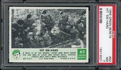 1966 Green Berets #62 Hit 'em Hard PSA 7 | eBay
