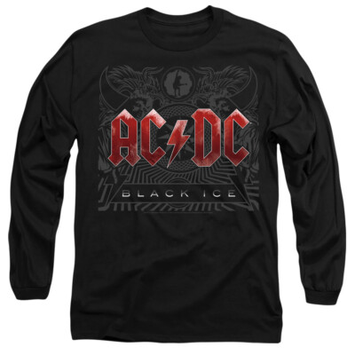 ACDC Black Ice Mens Long Sleeve T-Shirt, Black | eBay UK