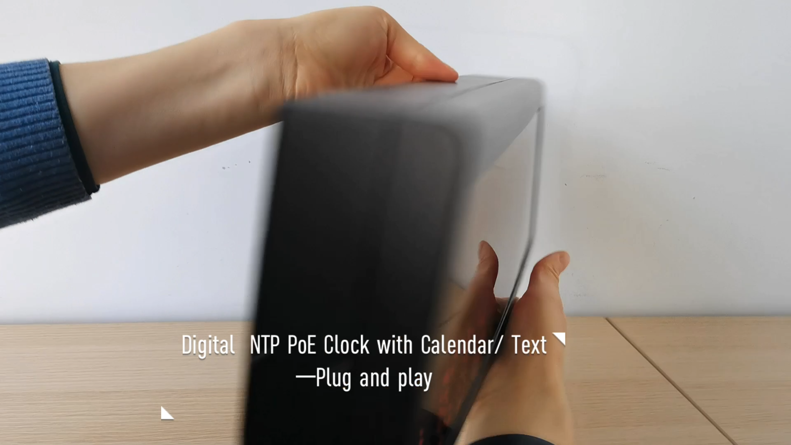 LED NTP PoE Clock for Home Decoration, Network Synchronized, Automatic ...